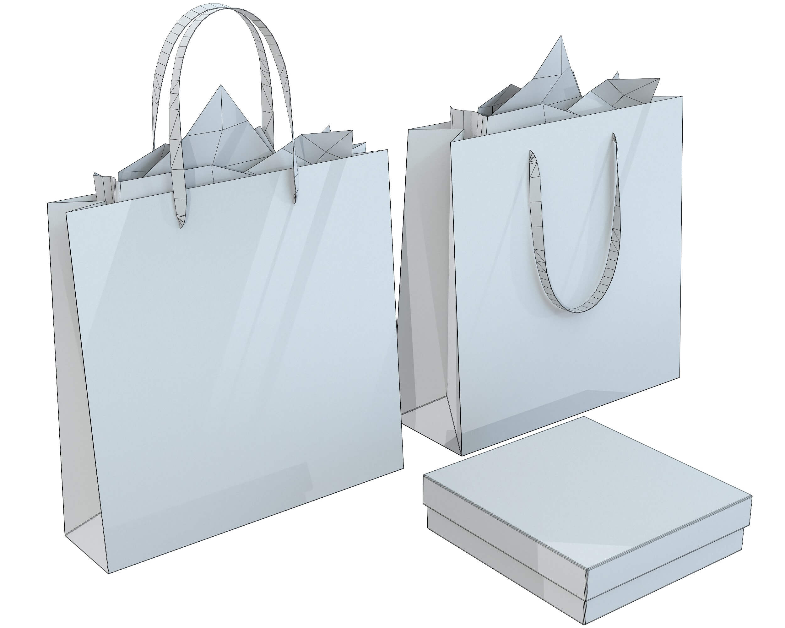 Victorias Secret Gift Bag and Box - 3D Model by 3dmonk