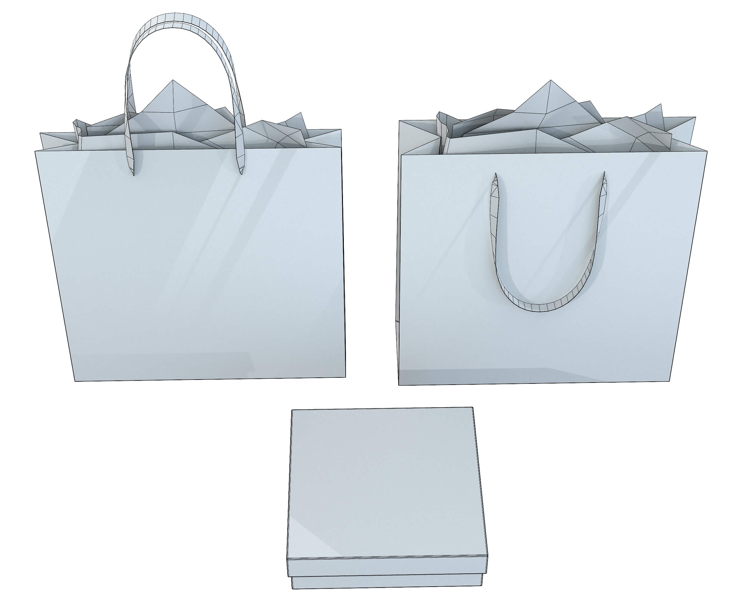 Victorias Secret Gift Bag and Box - 3D Model by 3dmonk