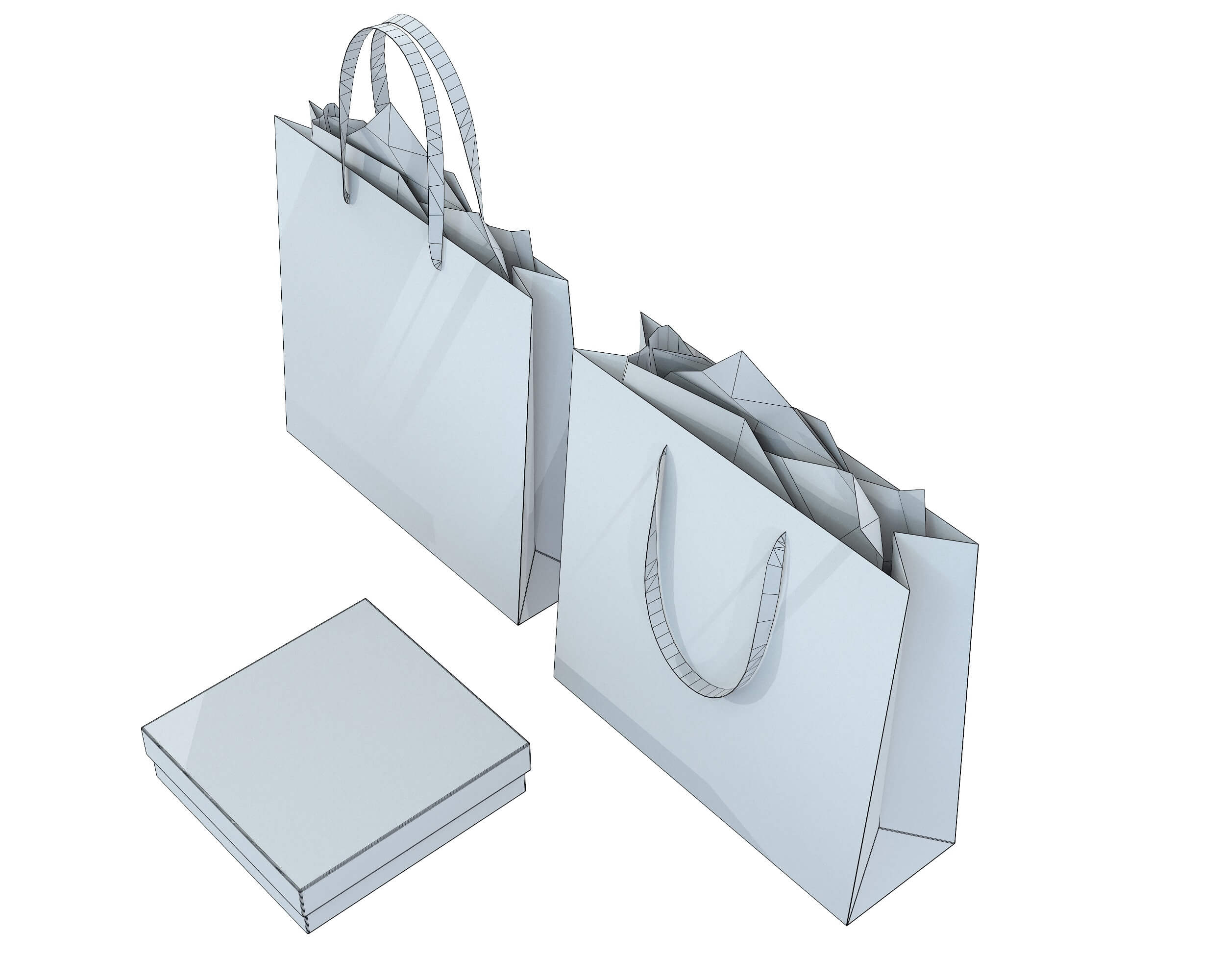 Victorias Secret Gift Bag and Box - 3D Model by 3dmonk