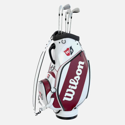 Wilson Golf Bag White - 3D Model by 3dmonk