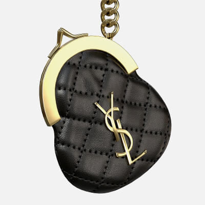 Ysl Coin Keyring Bag in Quilted Leather - 3D Model by 3dmonk
