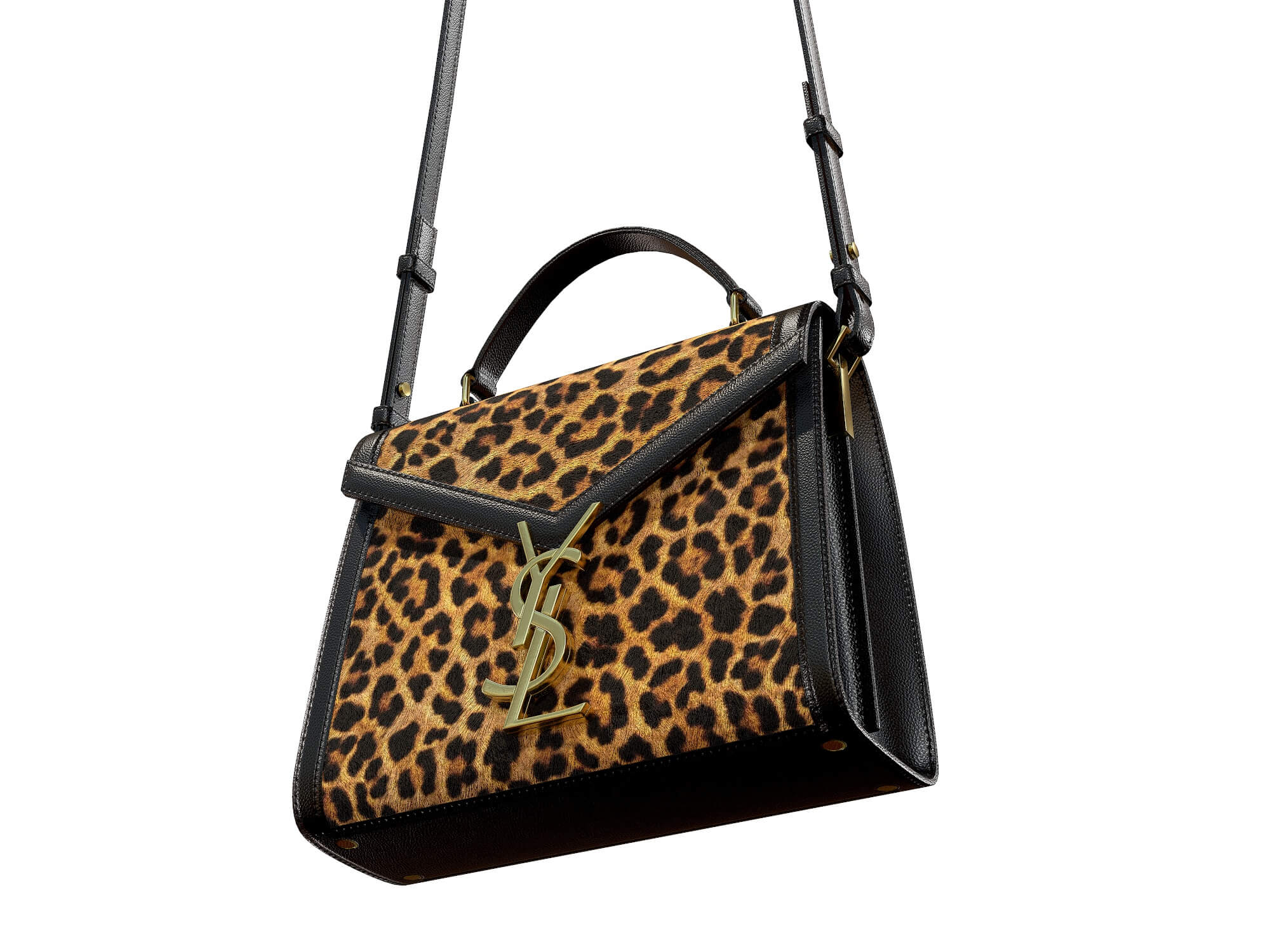 YSL Saint Laurent Cassandra Mini Top Bag Leopard - 3D Model by 3dmonk