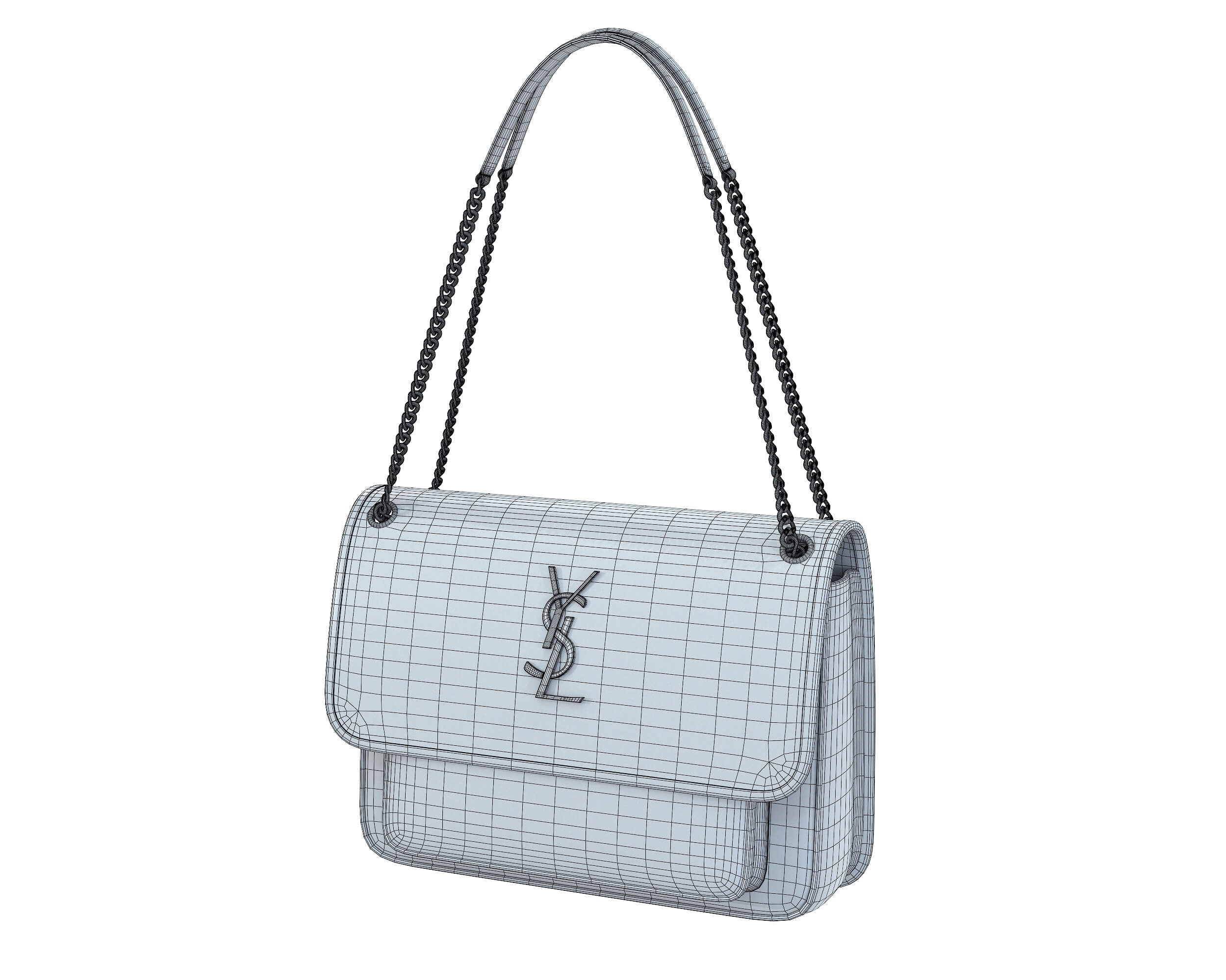 YSL Saint Laurent Niki Bag Red Tweed - 3D Model by 3dmonk