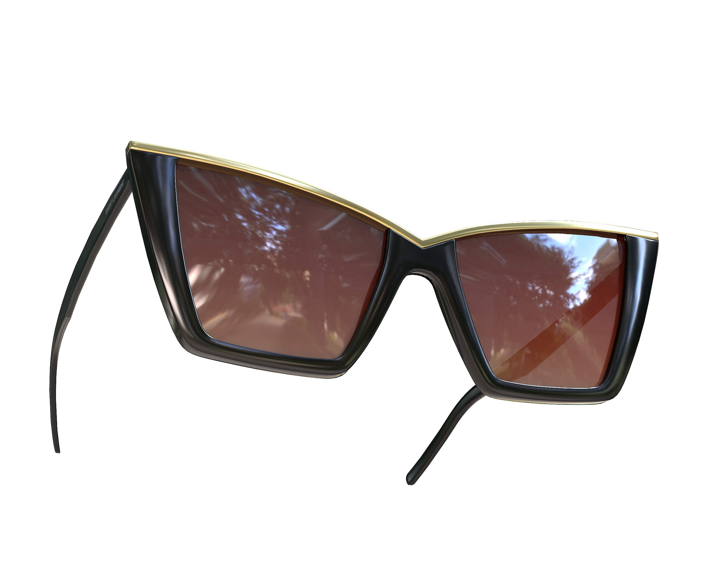 YSL Saint Laurent SL 570 Sunglasses - 3D Model by 3dmonk