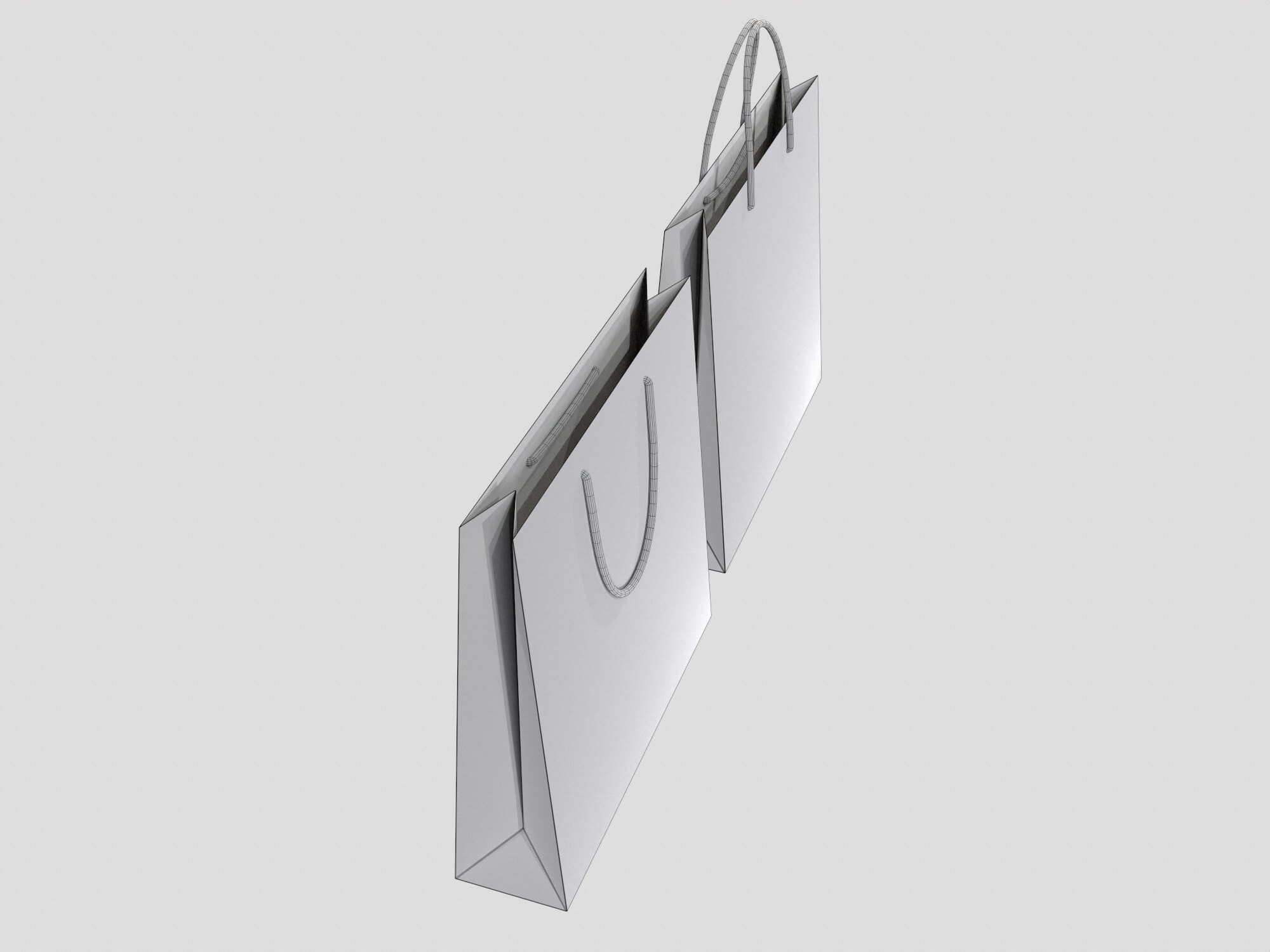 Zara Gift Packaging Paper Bags - 3D Model by 3dmonk