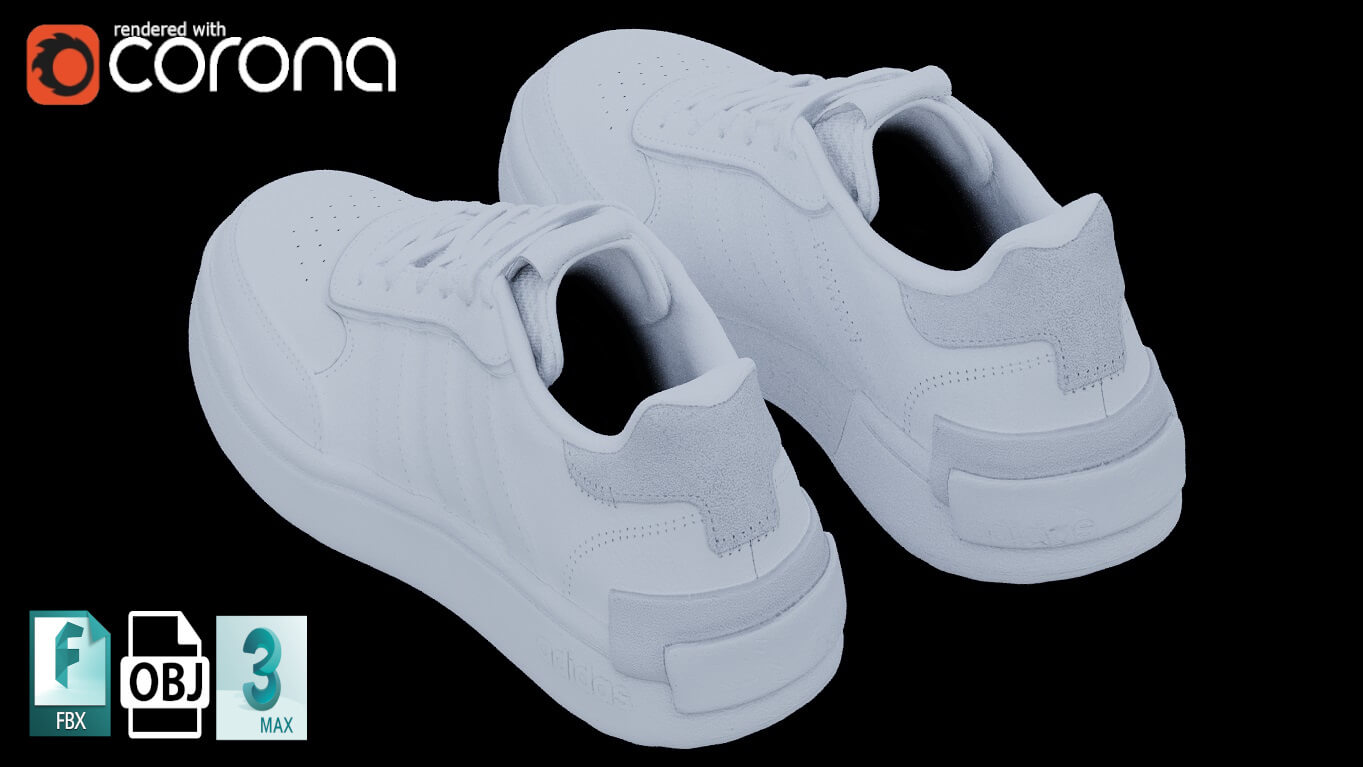 Adidas Neo Postmove Low Poly Shoes PBR - 3D Model by 3Dog_Artist