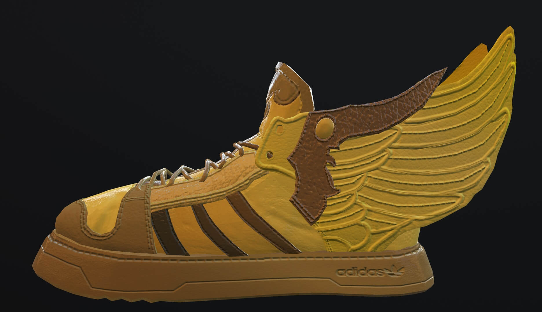Adidas Wings Shoes Yugioh Low Poly PBR - 3D Model by 3Dog_Artist