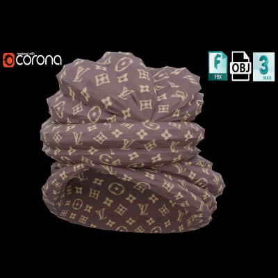 Louis Vuitton Turban Low Poly PBR - 3D Model by 3Dog_Artist