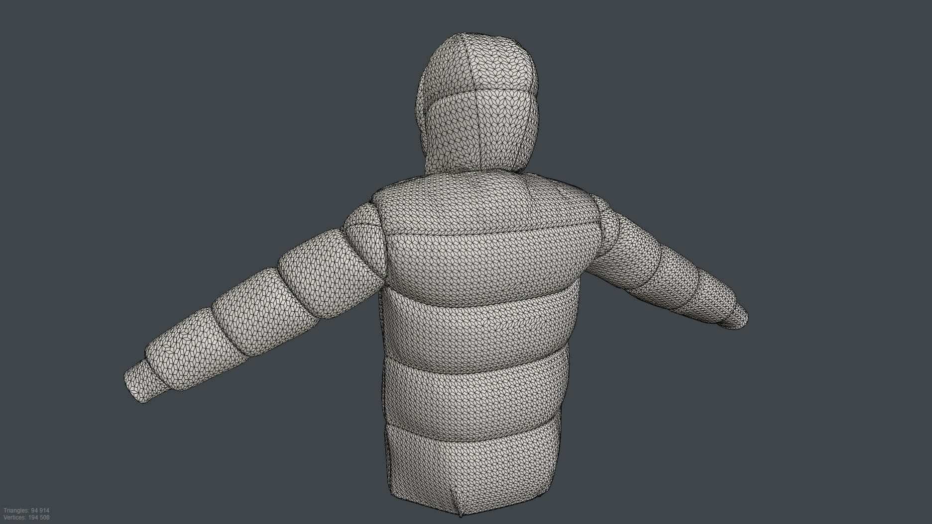 Moncler Jacket Custom Low Poly PBR - 3D Model by 3Dog_Artist