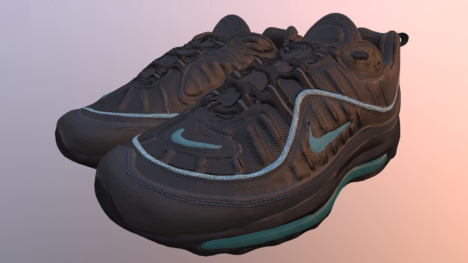 Nike Air Max 98 Shoes Low Poly PBR - 3D Model by 3Dog_Artist