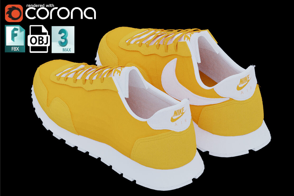 Nike Suede Running Shoes Low Poly PBR - 3D Model by 3Dog_Artist
