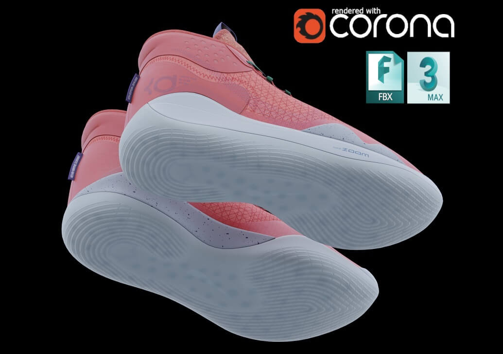 Nike Zoom Kd 12 Low Poly PBR - 3D Model by 3Dog_Artist