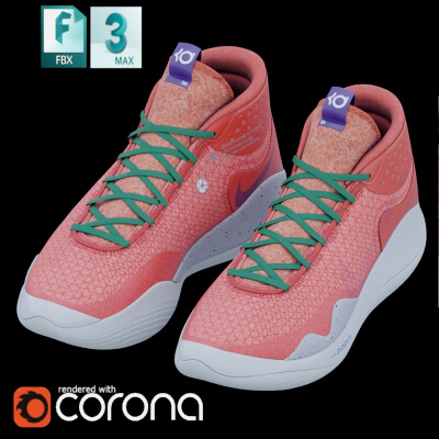 Nike Zoom Kd 12 Low Poly PBR - 3D Model by 3Dog_Artist