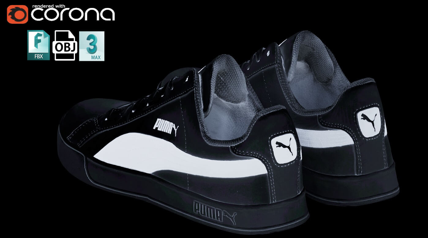 Puma Smash Vulc Shoes Low Poly PBR - 3D Model by 3Dog_Artist