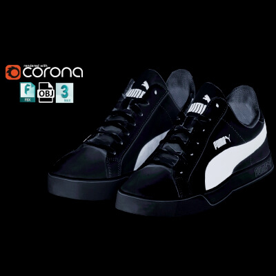 Puma Smash Vulc Shoes Low Poly PBR - 3D Model by 3Dog_Artist