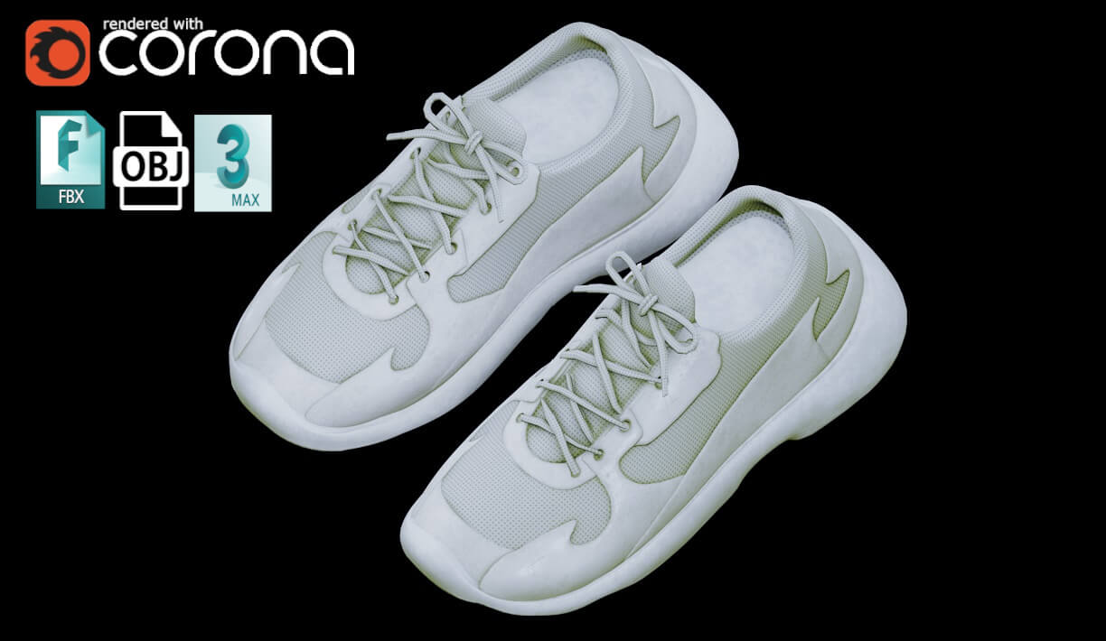 Rick Owens Designer Shoes Low Poly PBR - 3D Model by 3Dog_Artist