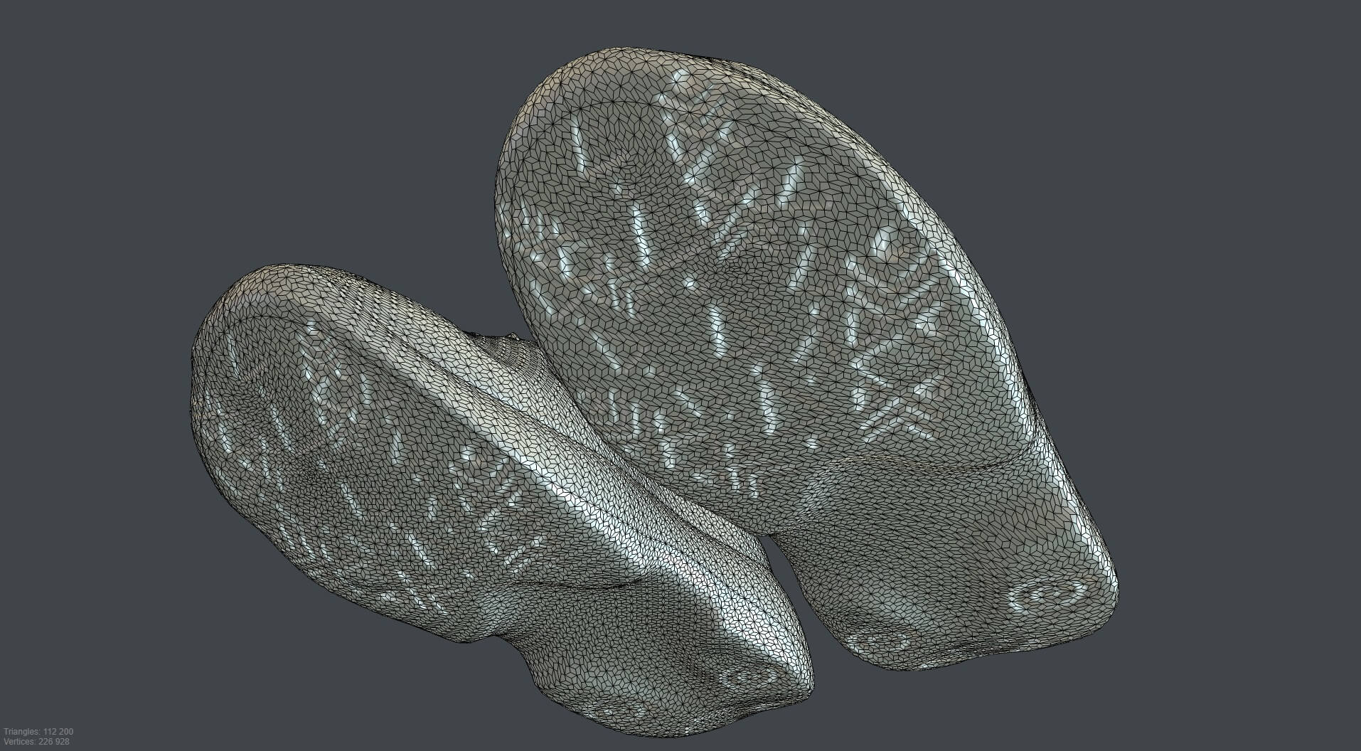 Rick Owens Designer Shoes Low Poly PBR - 3D Model by 3Dog_Artist
