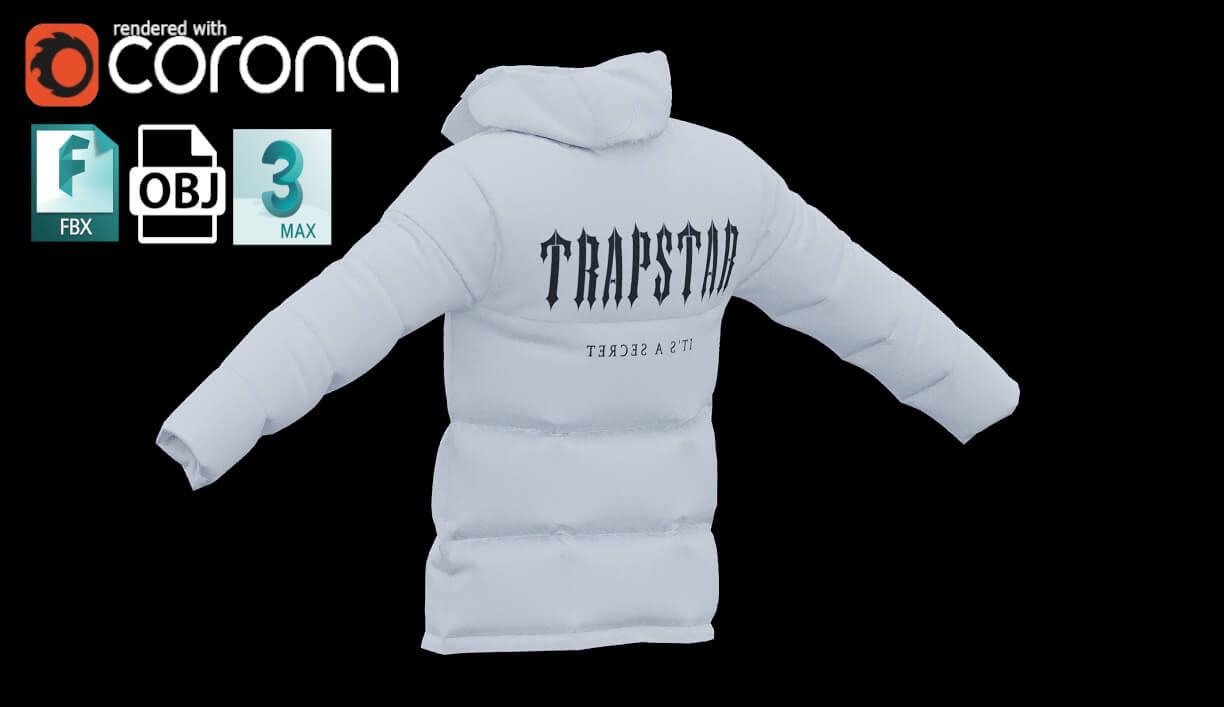 Trapstar Puffer Jacket Low Poly PBR - 3D Model by 3Dog_Artist