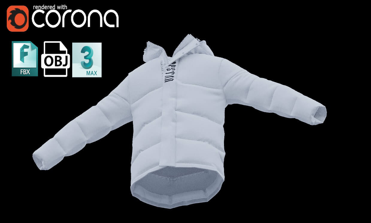 Trapstar Puffer Jacket Low Poly PBR - 3D Model by 3Dog_Artist