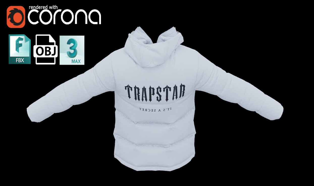 Trapstar Puffer Jacket Low Poly PBR - 3D Model by 3Dog_Artist