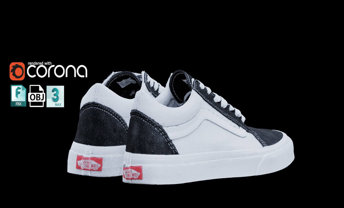 Vans Old Skool Shoes Low Poly PBR - 3D Model by 3Dog_Artist