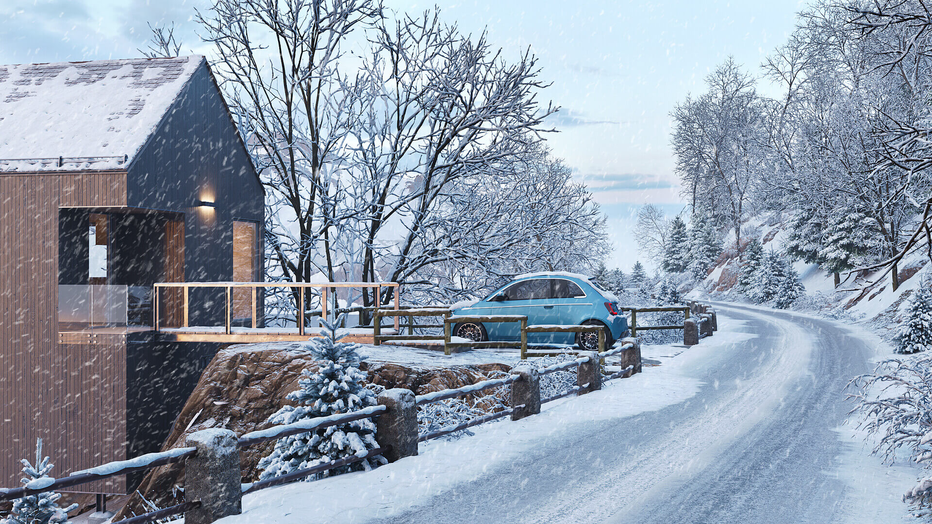 Lake house 3D Render, Digital Art by 3DPaz