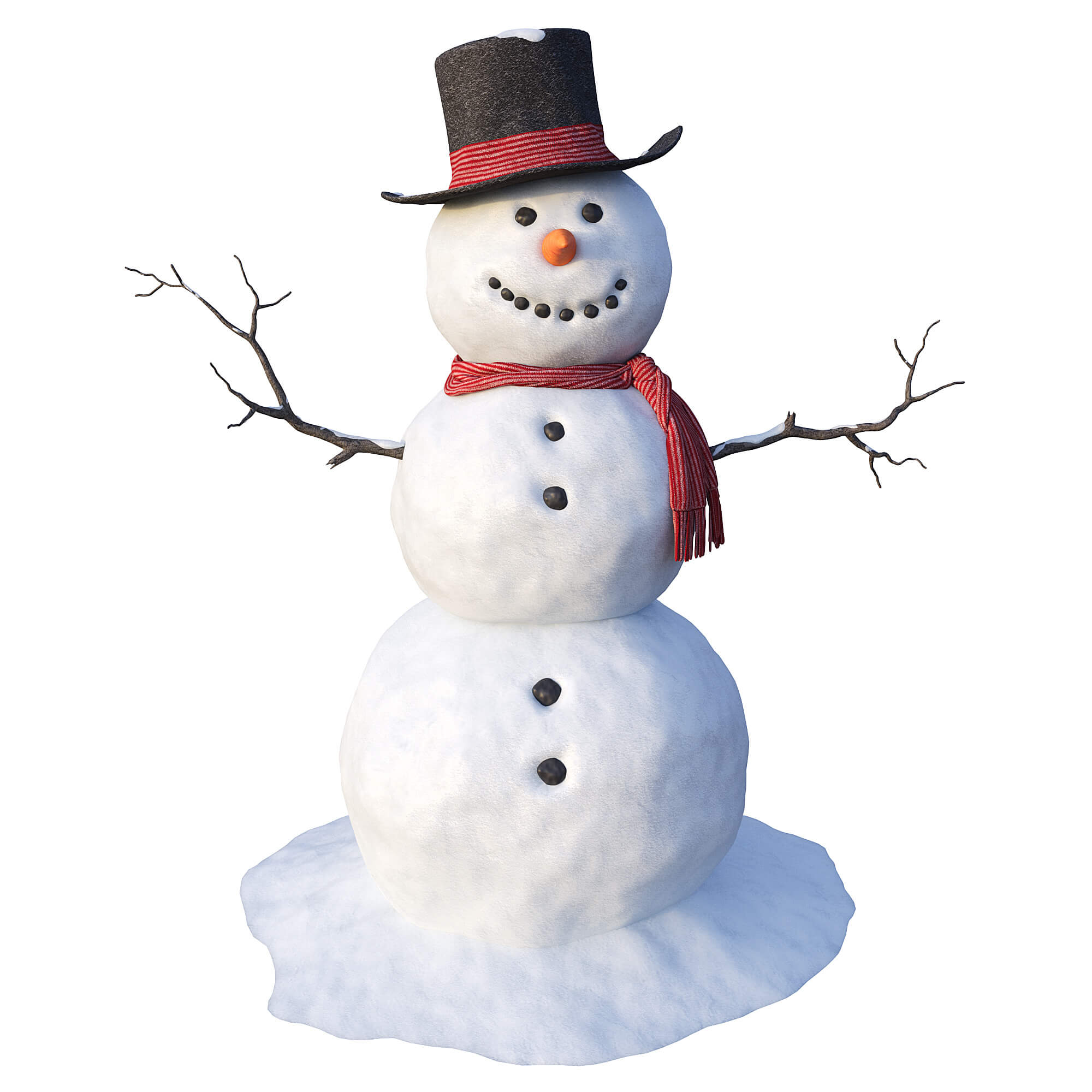 Snowman 4K PBR - 3D Model by 3DPaz