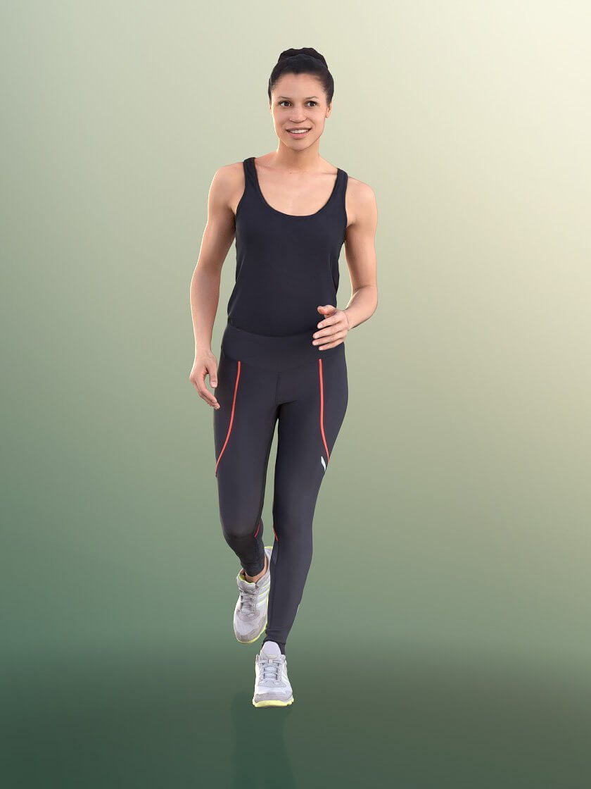 Diana 10872 - Woman Running 3D Model by 3dpeople