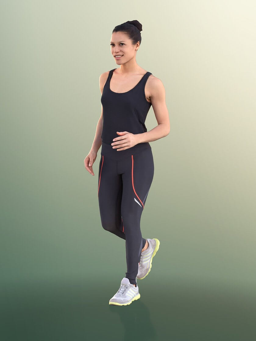 Diana 10872 - Woman Running 3D Model by 3dpeople