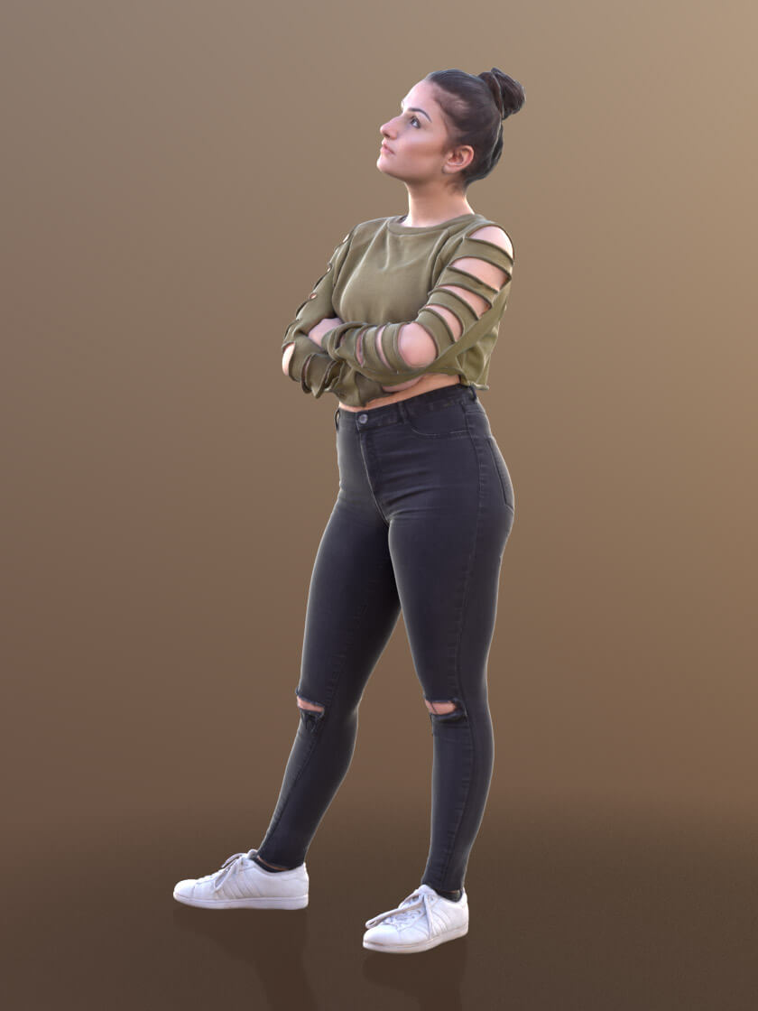 Sheona 10509 - Casual Woman Standing 3D Model by 3dpeople