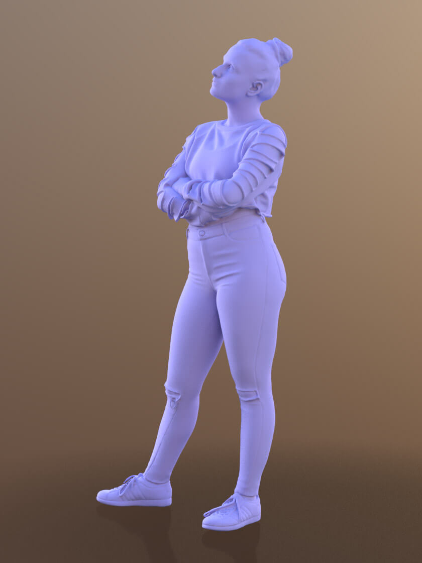 Sheona 10509 - Casual Woman Standing 3D Model by 3dpeople