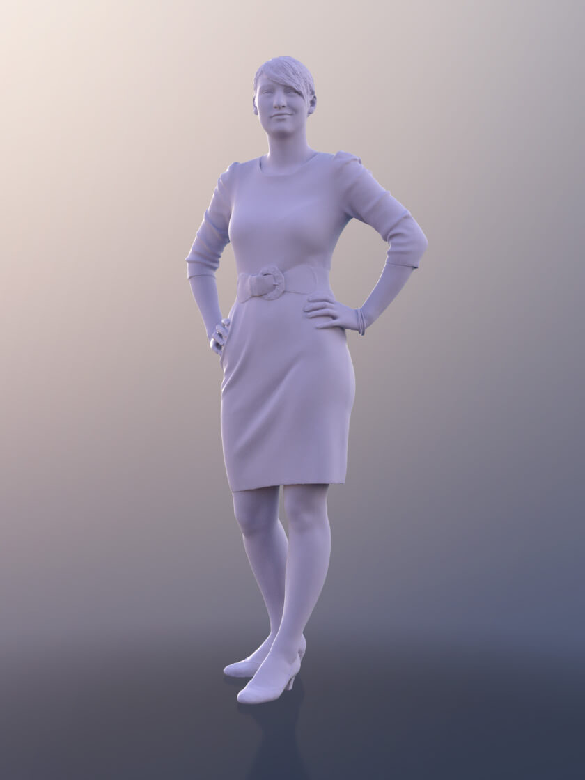 Svenja 10519 - Elegant Woman Standing 3D Model by 3dpeople