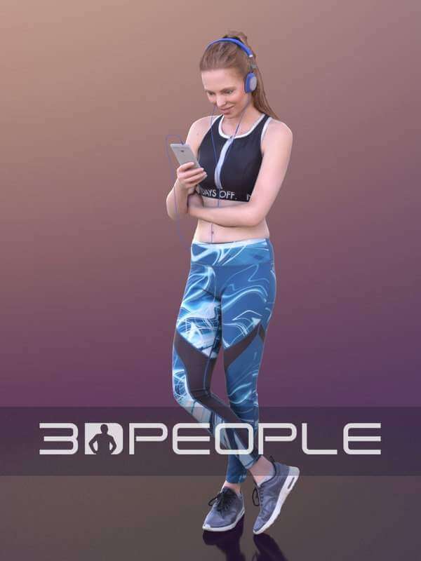 Valeska 10254 - Music Athletic Woman 3D Model by 3dpeople