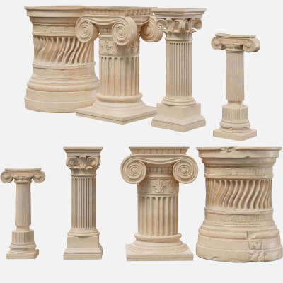 04 Classical Architectural Columns Collection - 3D Model by 3DPLUSY