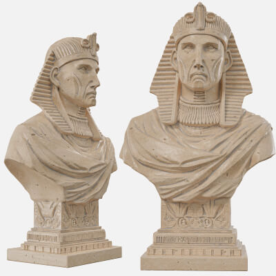 Ancient Old Egyptian Statue - 3D Model by 3DPLUSY