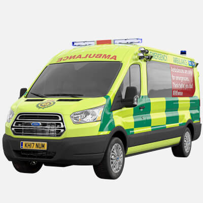 Ford Emergency Ambulance Great Britain - 3D Model by 3DPLUSY