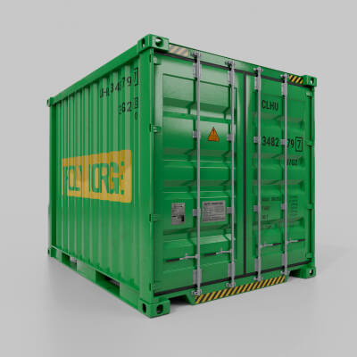 10ft Shipping Container - Customizable - 3D Model by 3DPolyForge