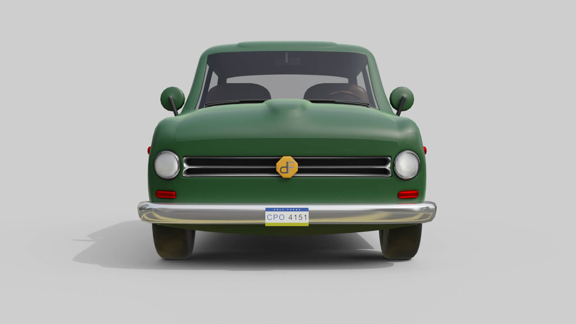 Cartoon Style Vintage Car - 3D Model by 3DPolyForge