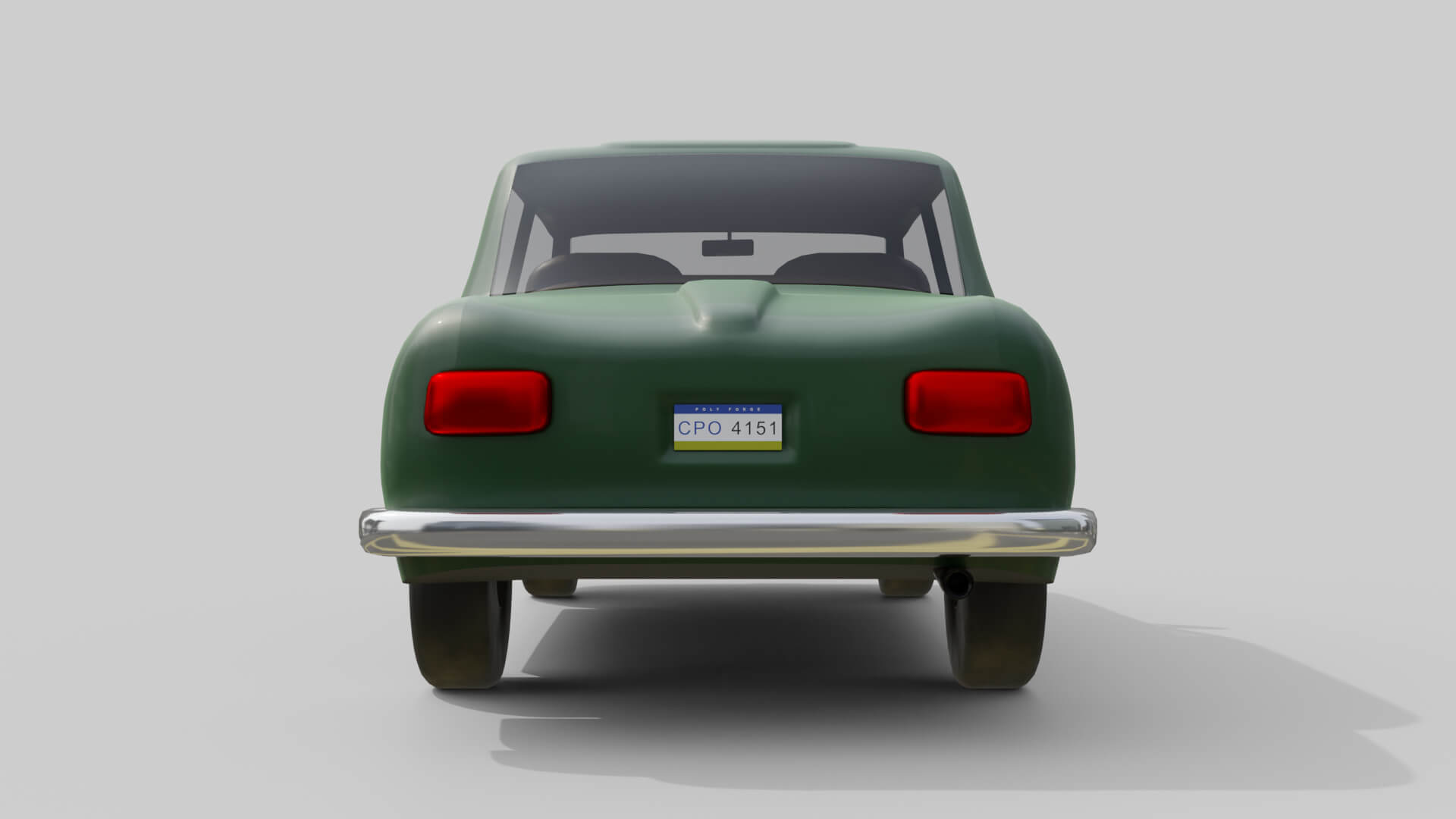 Low Poly Vintage Sedan Cars Game Ready and Render Asset by 3DPolyForge