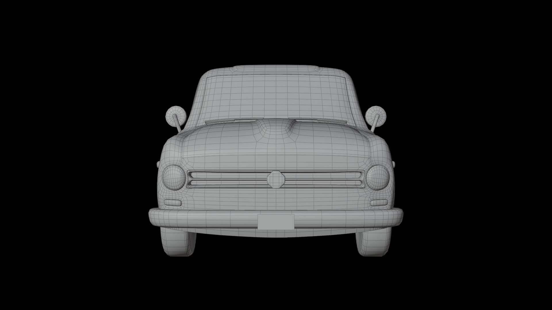 Low Poly Vintage Sedan Cars Game Ready and Render Asset by 3DPolyForge
