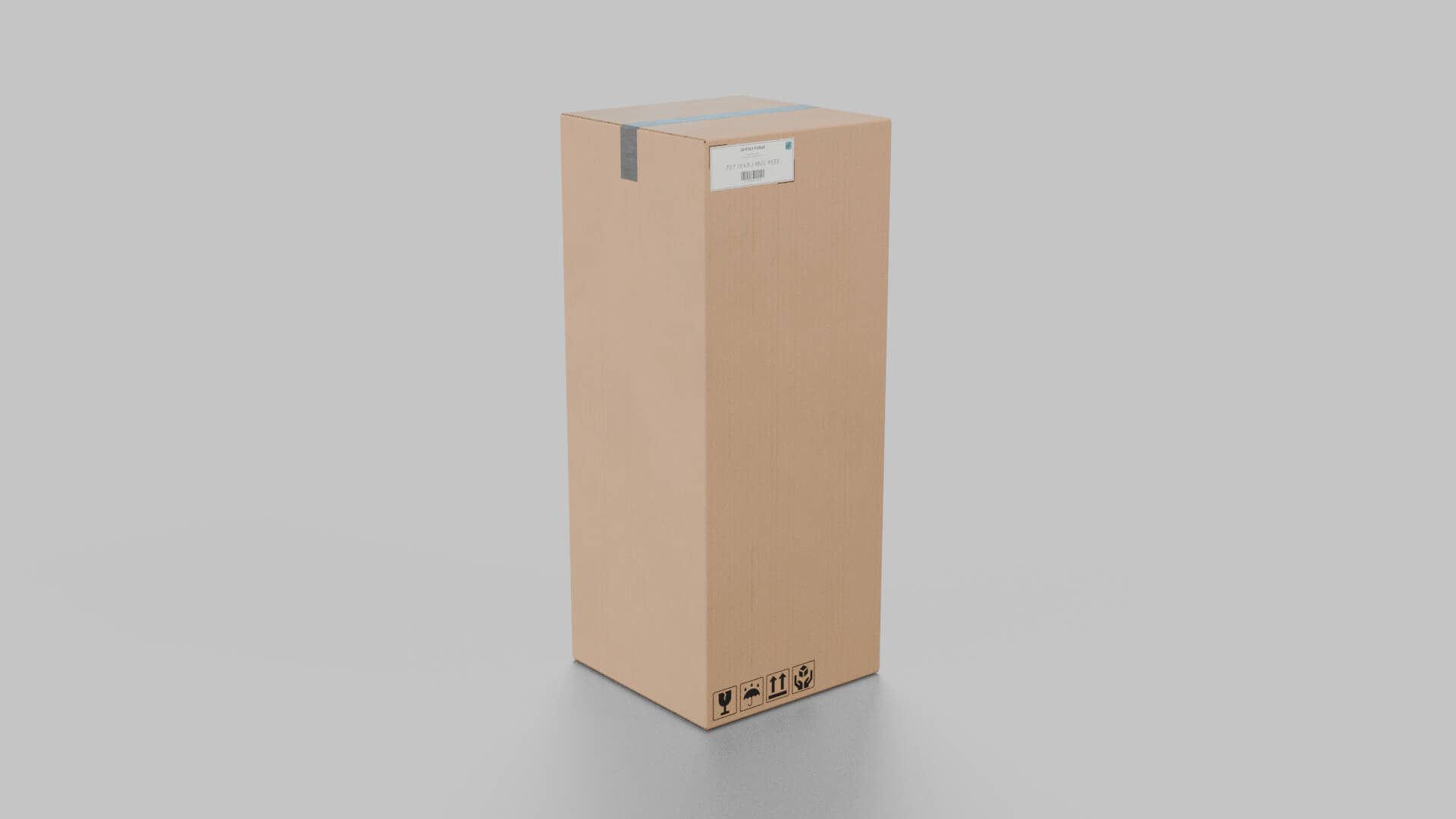 Cube Tall Cardboard Box - Rigged and Fully Customizable 3D Model by ...