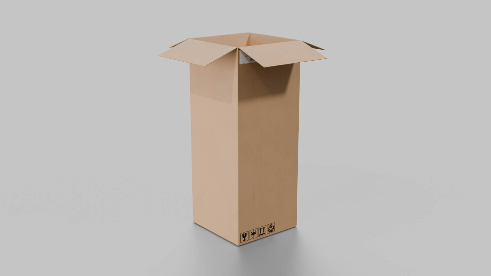 Cube Tall Cardboard Box - Rigged and Fully Customizable 3D Model by ...