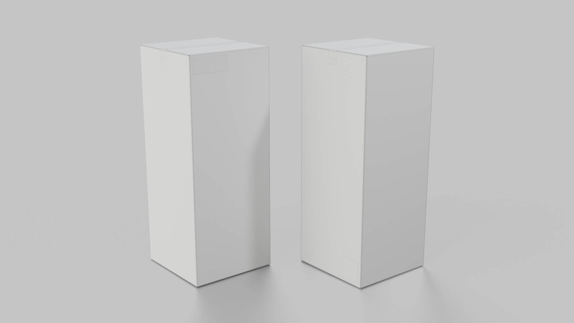 Cube Tall Cardboard Box - Rigged and Fully Customizable 3D Model by ...