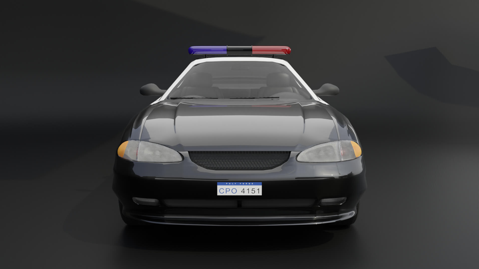 Fast Police Car - 3D Model by 3DPolyForge
