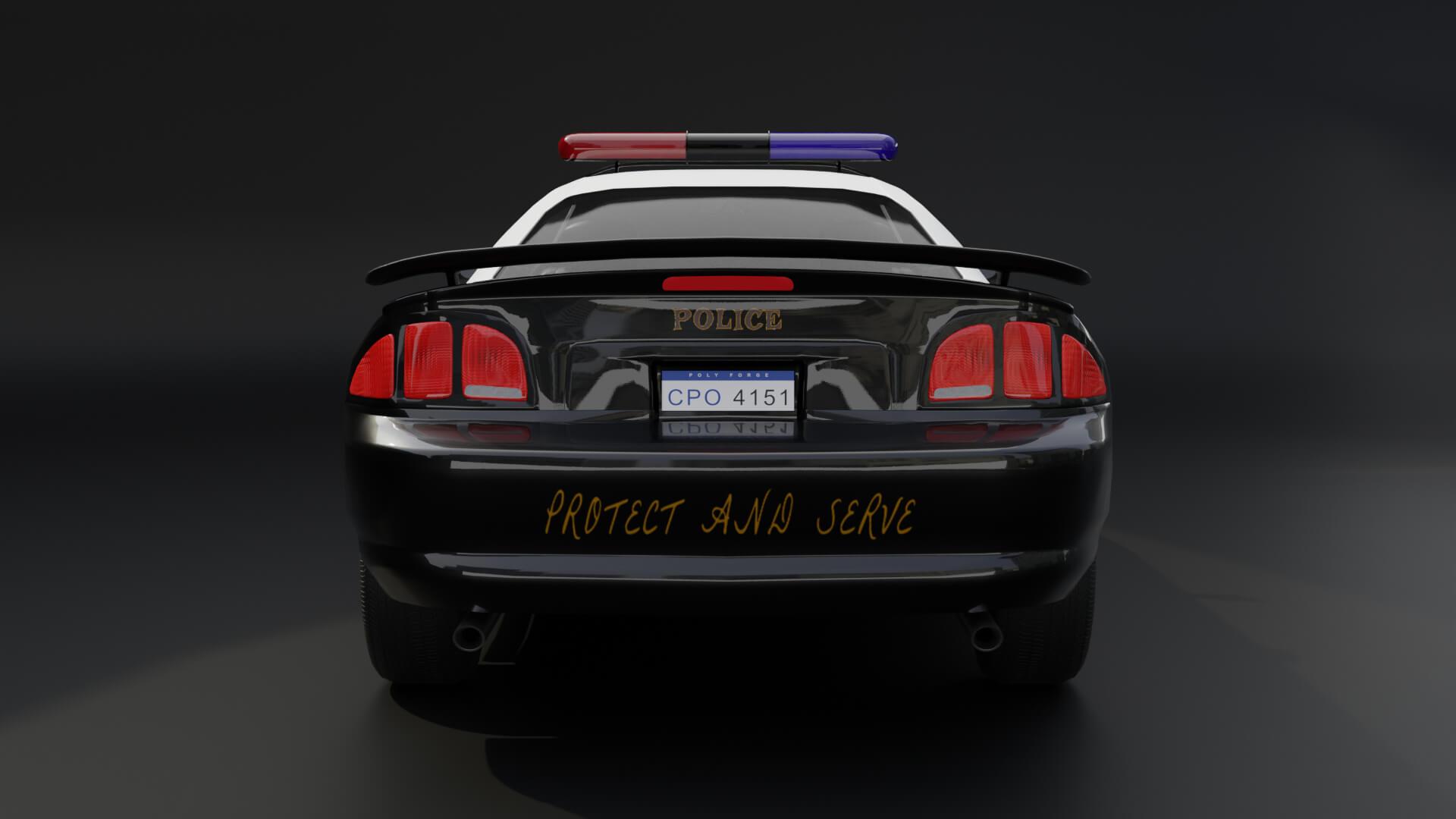 Fast Police Car - 3D Model by 3DPolyForge