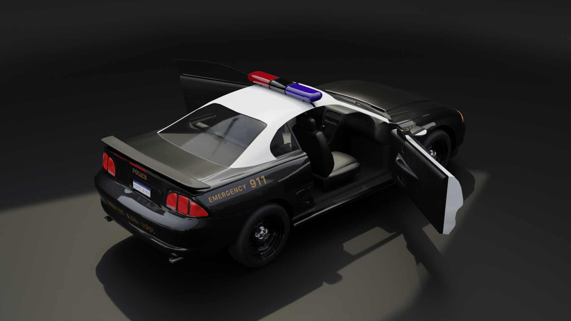Fast Police Car - 3D Model by 3DPolyForge