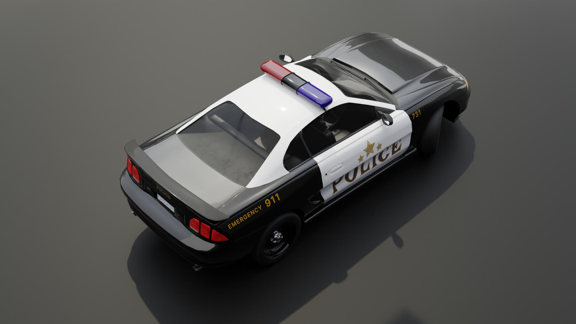 Fast Police Car - 3D Model by 3DPolyForge