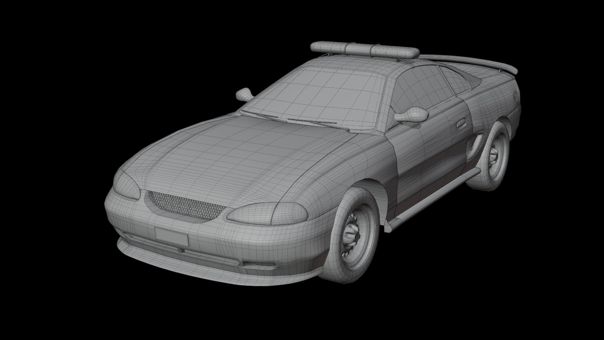 Fast Police Car - 3D Model by 3DPolyForge