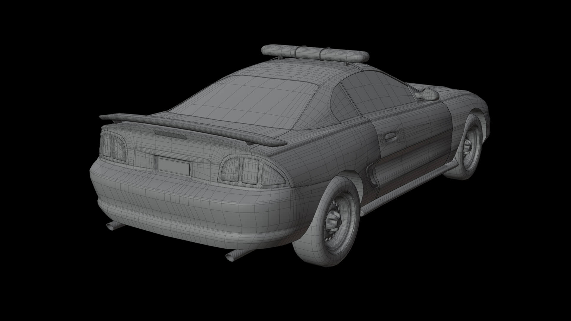 Fast Police Car - 3D Model by 3DPolyForge