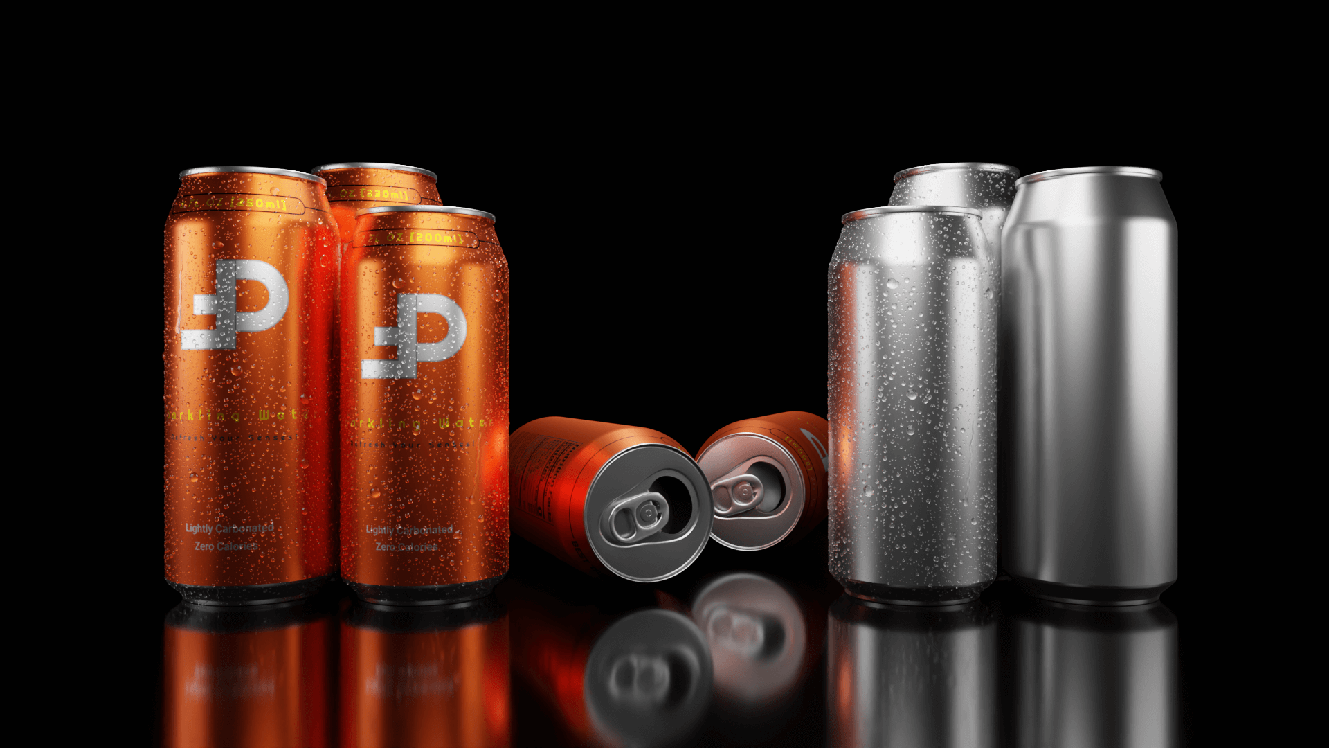 Customizable 3D Beverage Cans - 3D Models Collection 3D Render